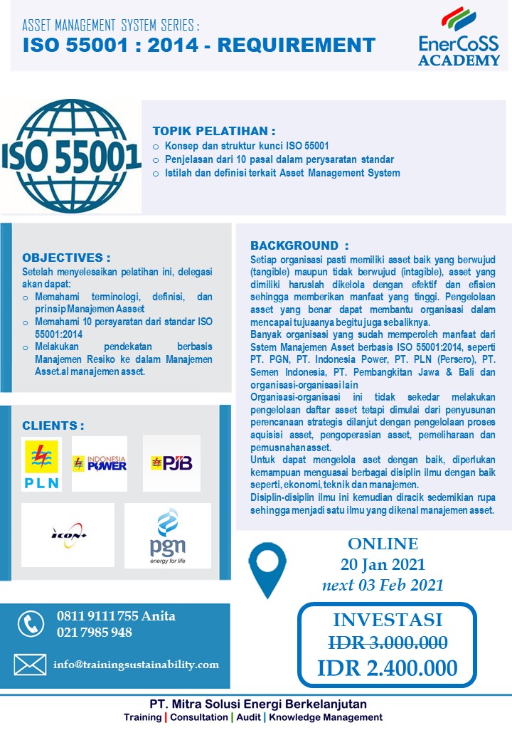 Asset Management System ISO 55001:2014 – Requirement – Mitra Solusi Terintegrasi Indonesia